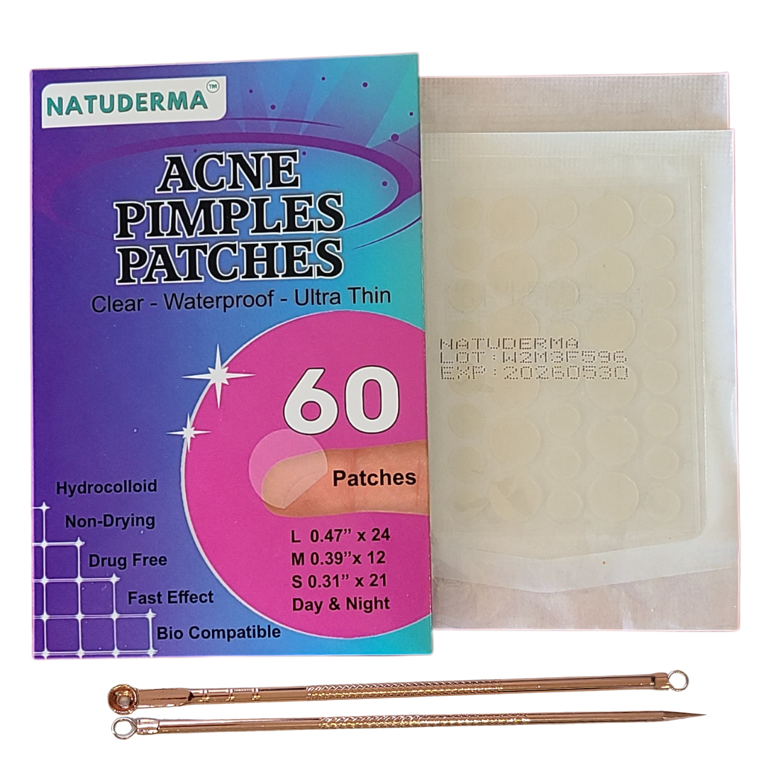 Pimple Patches - Natuderma Hydrocolloid Acne Patches , Invisible, Ultr ...