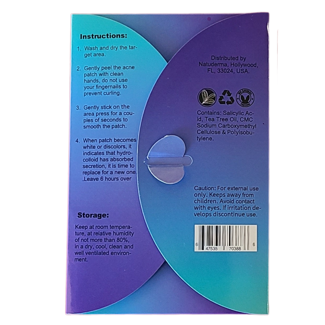 Pimple Patches - Natuderma Hydrocolloid Acne Patches , Invisible, Ultr ...