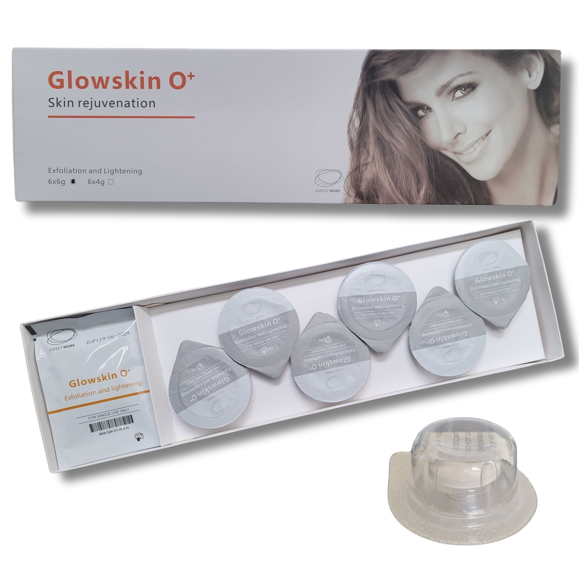 Oxygen Facial Pods - Glowskin O2 Lightening Facial Kit - 6 pods and 6 ...
